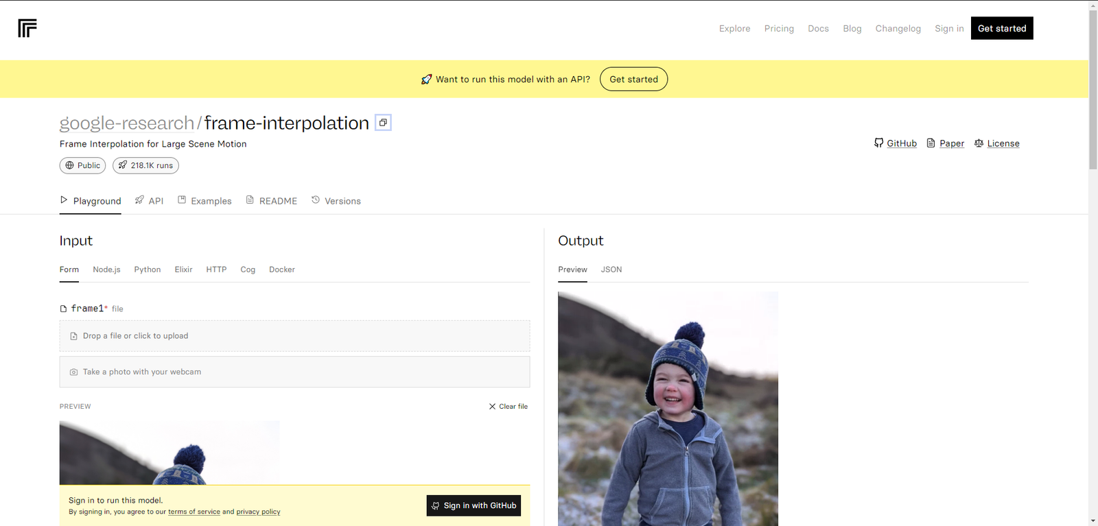 google-research/frame-interpolation